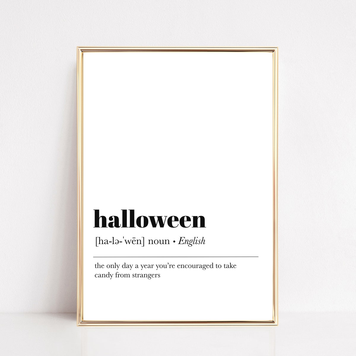 Miluva Halloween definition print halloween wall art halloween decor ...