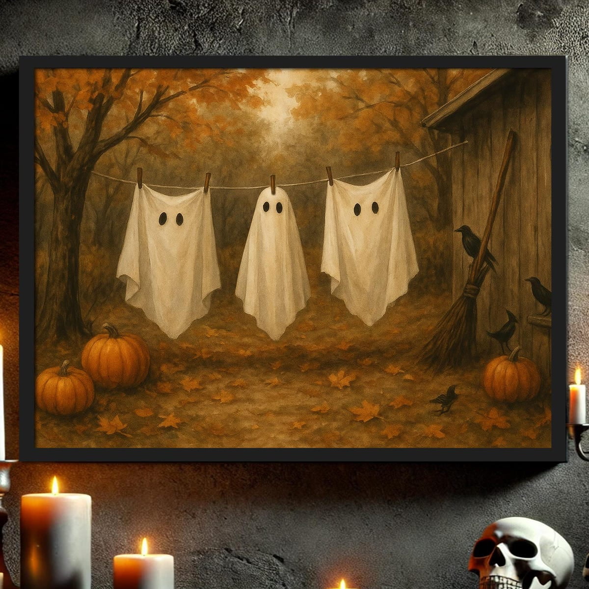 Miluva Halloween laundry room poster – Farmhouse halloween decor ...