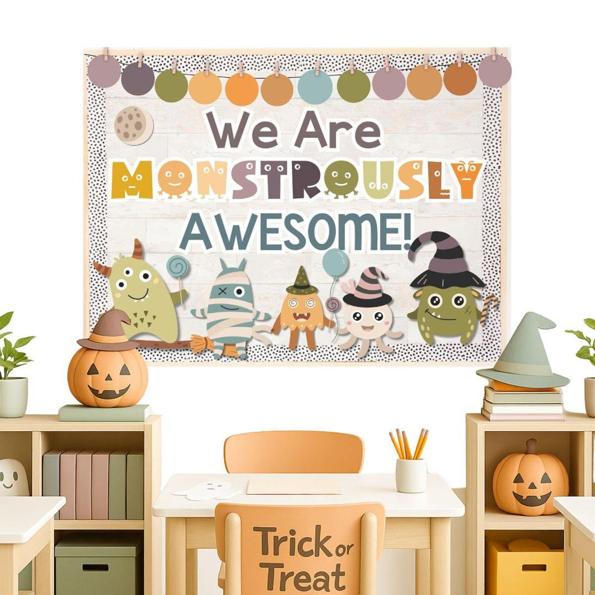 Miluva Halloween monster classroom decor kit monstrously awesome ...