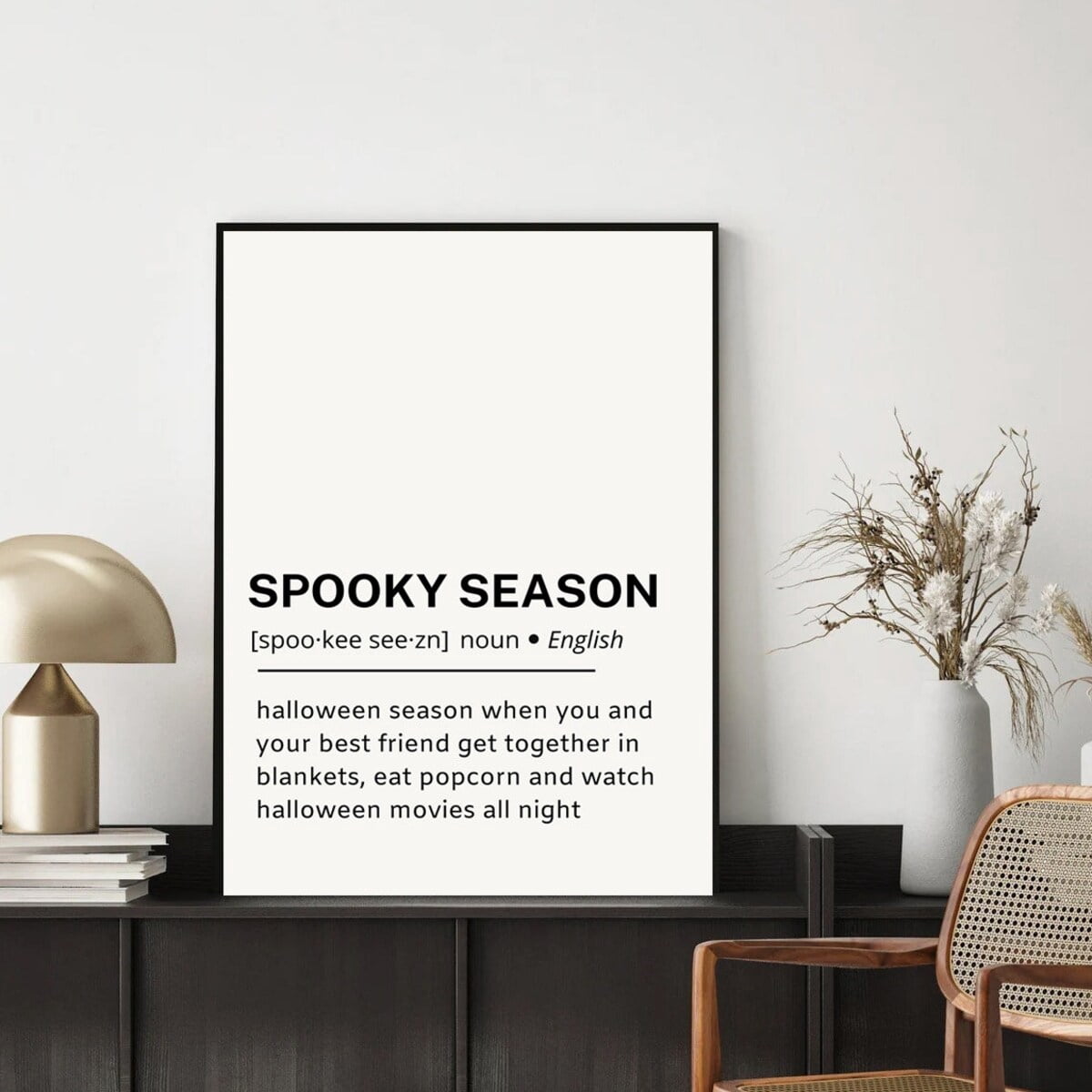 Miluva Halloween period definition print minimalist halloween poster ...