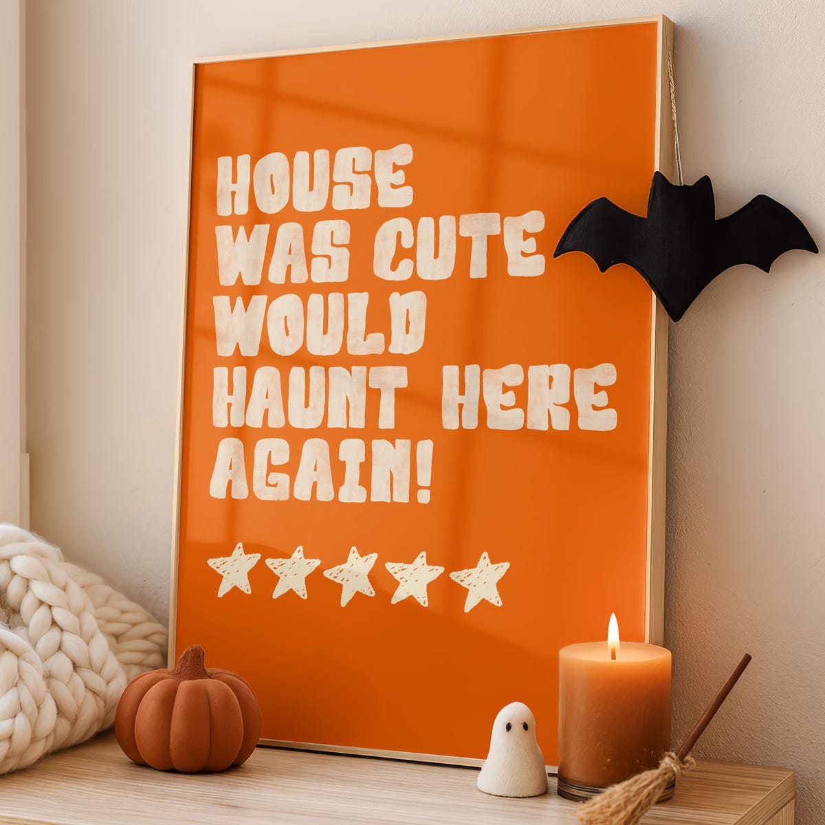 Miluva Halloween quote wall art halloween sign cute spooky wall decor ...