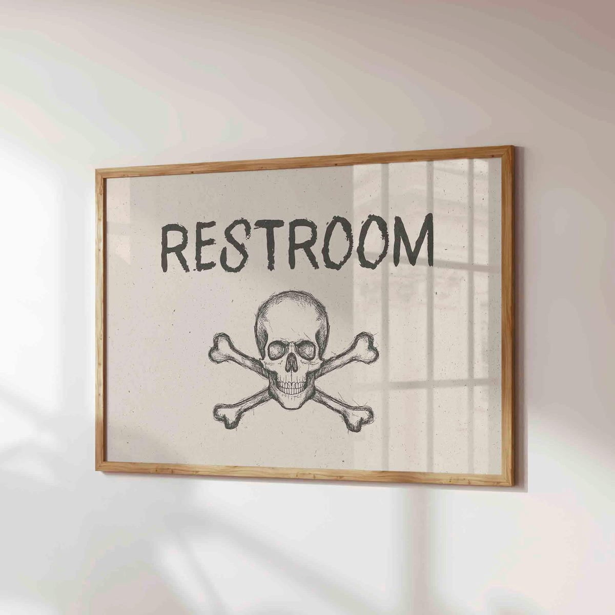 Miluva Halloween restroom sign: spooky horror decor – Poster – Wall Art ...