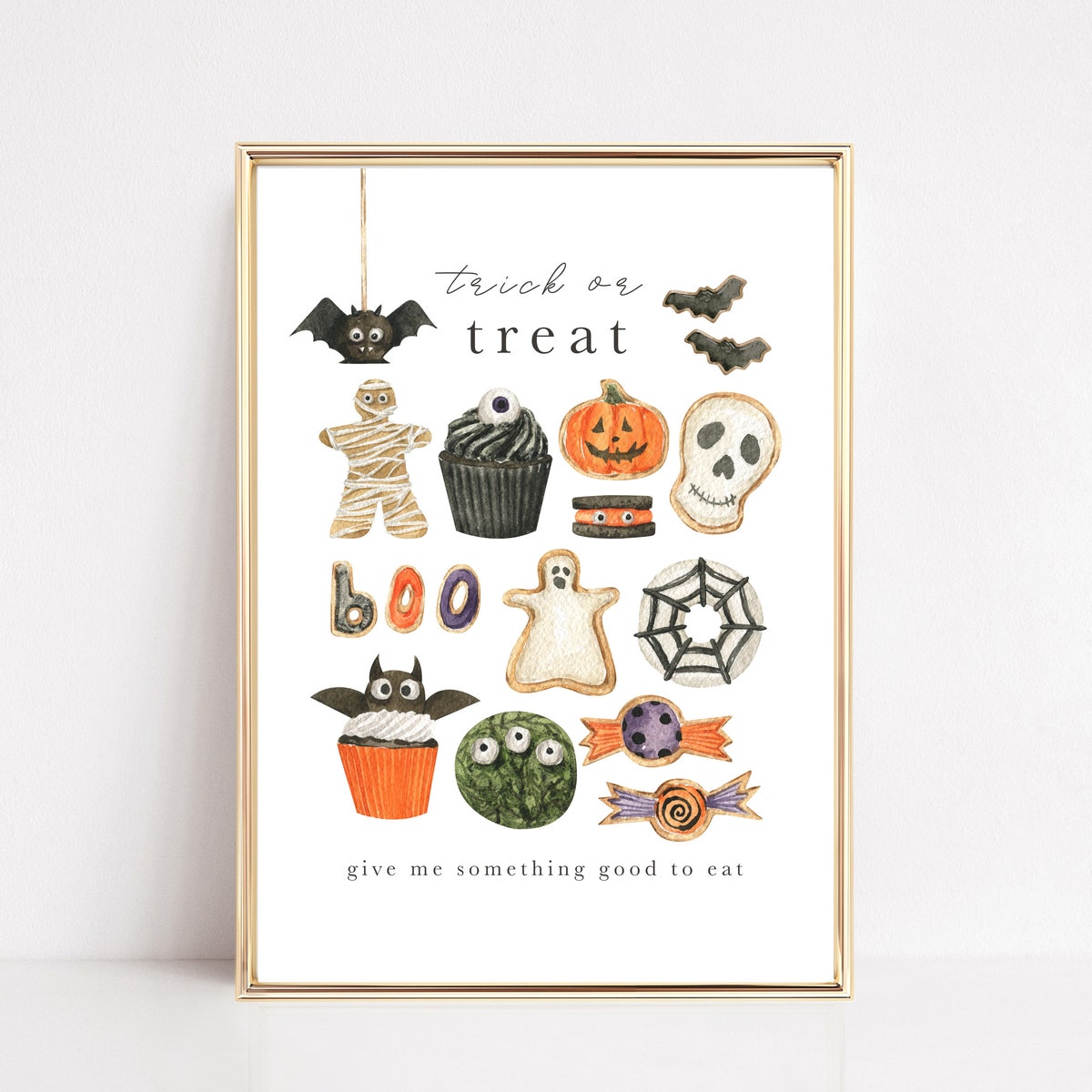 Miluva Halloween trick or treat sign halloween decor halloween art ...