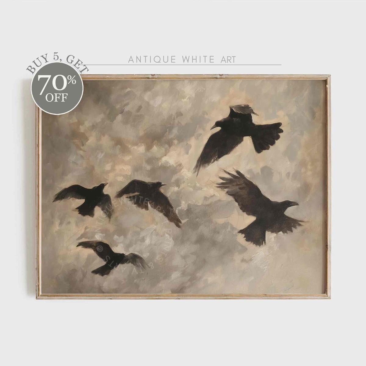Miluva Halloween witchy prints – Raven wall art – Halloween rustic ...