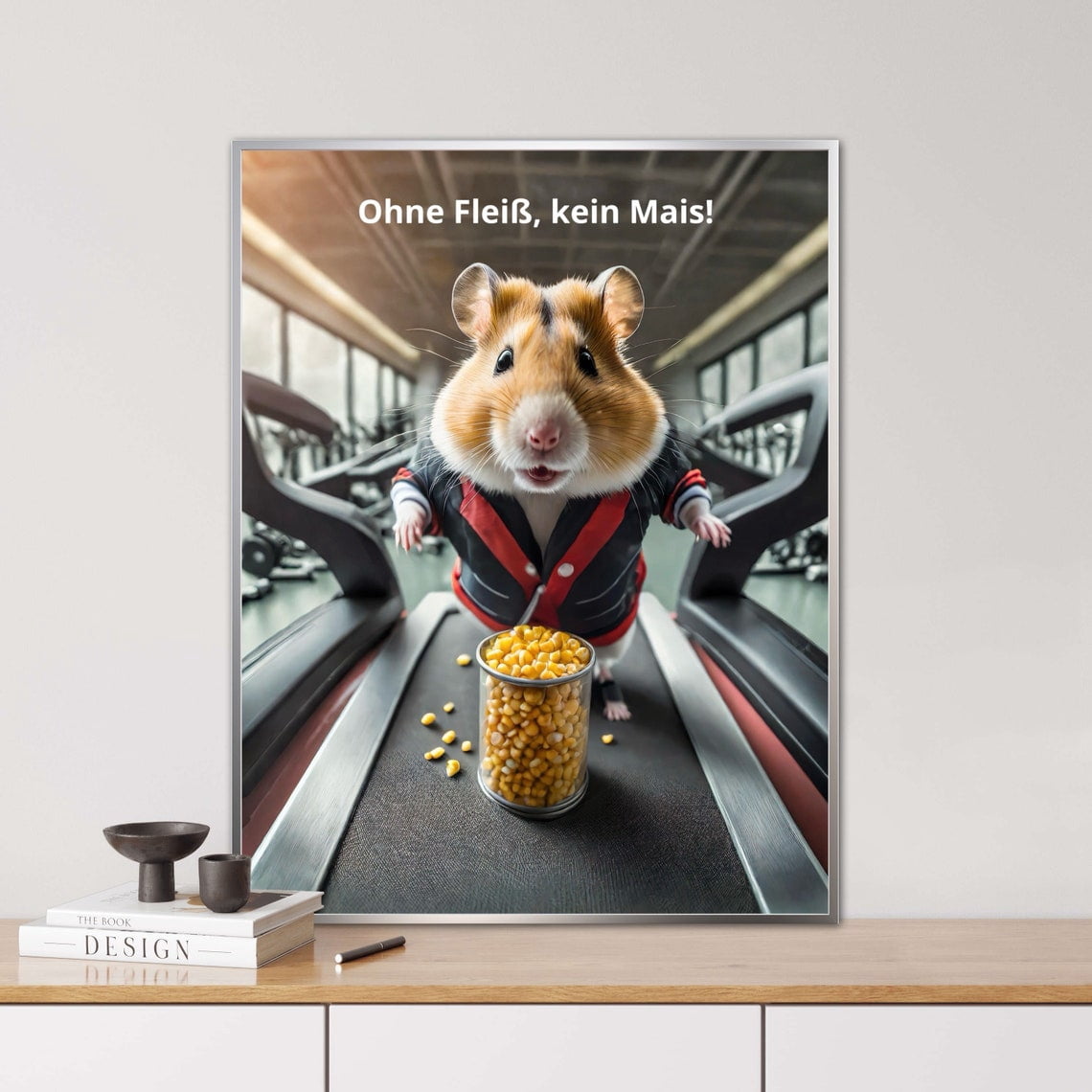 Miluva Hamster, Gym, Ai Generated, Saying, Corn, Animal Portrait ...
