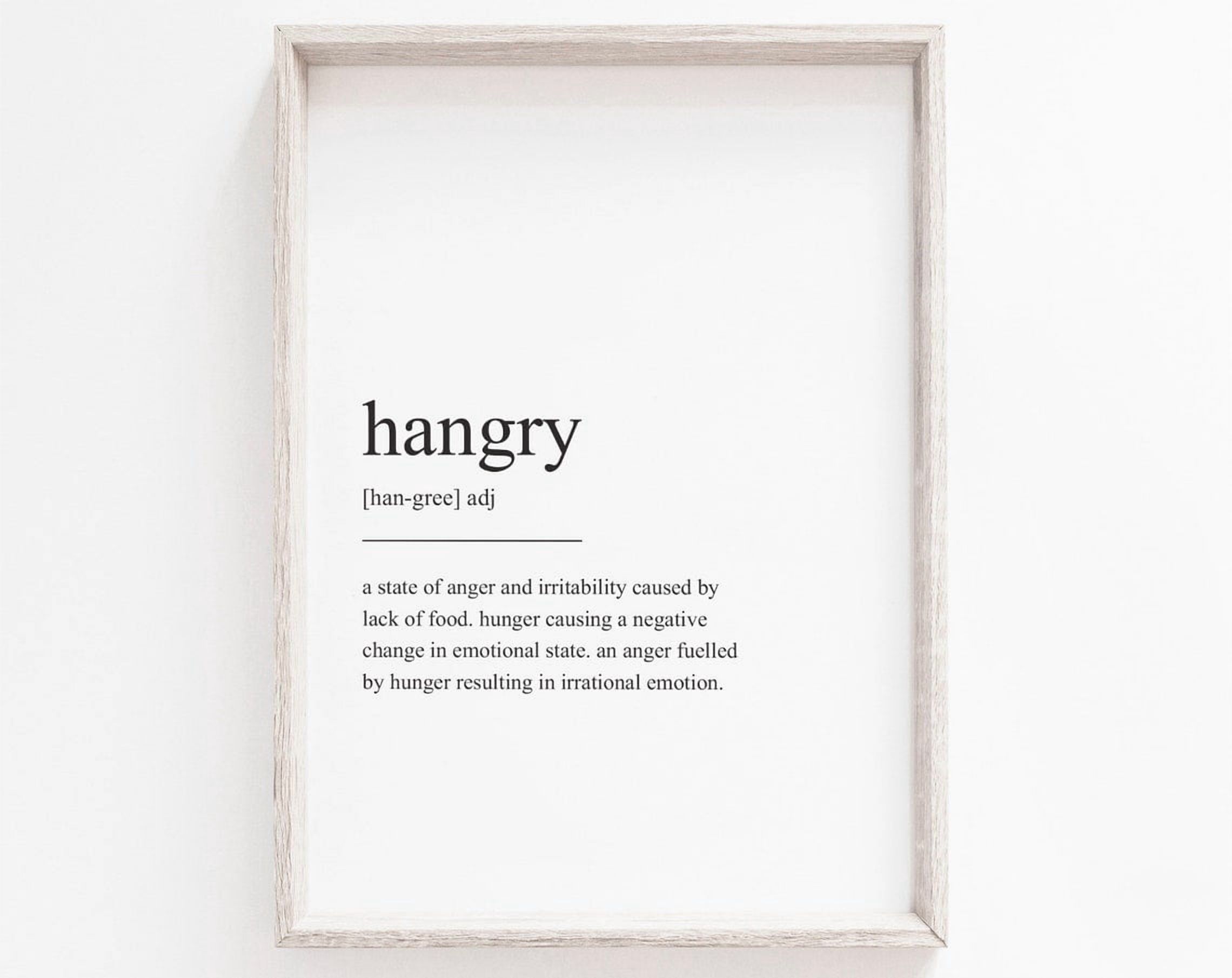 Miluva Hangry Definition, Printable Wall Art, Wall Art Print ...
