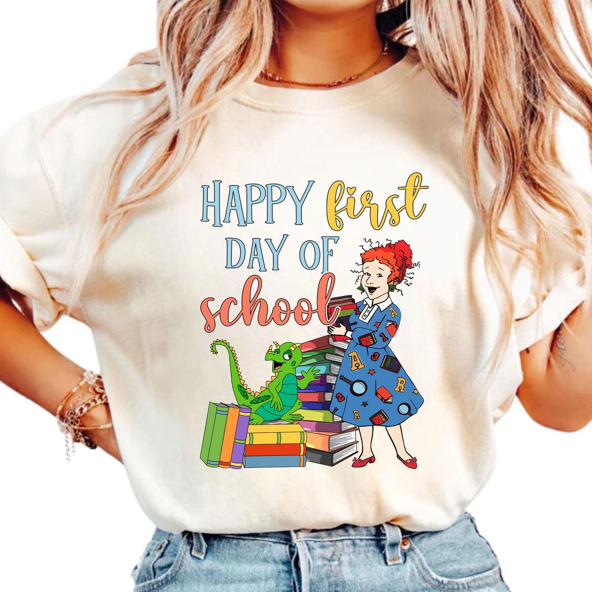 Miluva Happy First Day Of School Magic School Bus Shirt, Teacher Squad ...