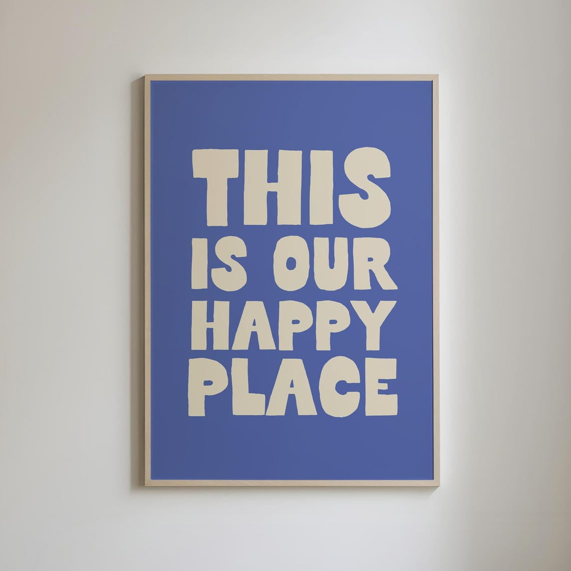 Miluva This Is Our Happy Place Wall Art, Cute Home Quote Print, Trendy ...