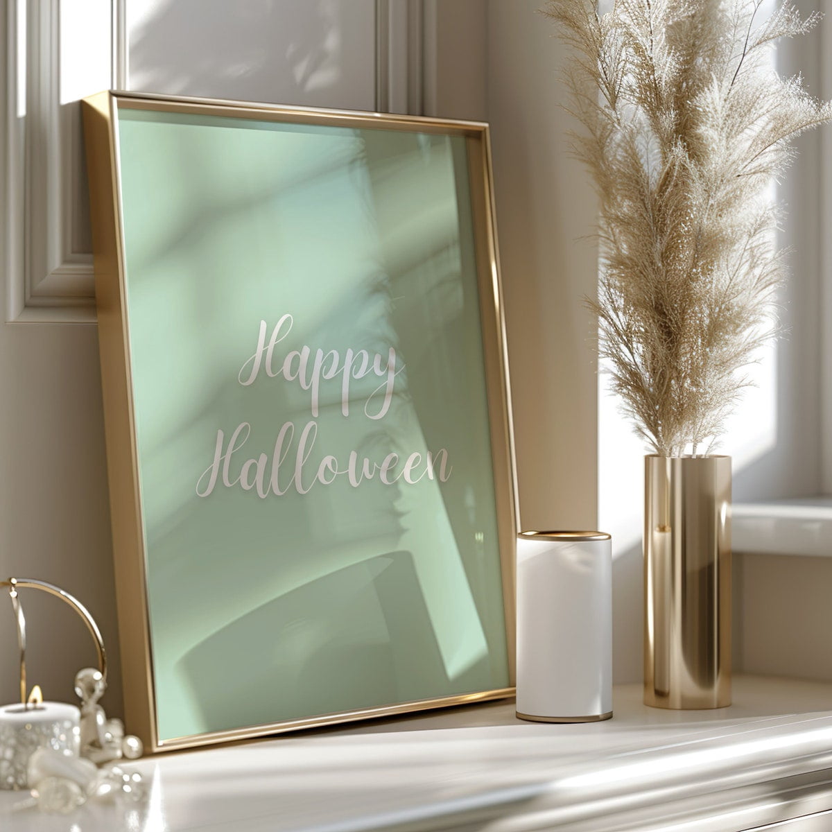 Miluva Happy halloween poster wall decor cute halloween decor halloween ...