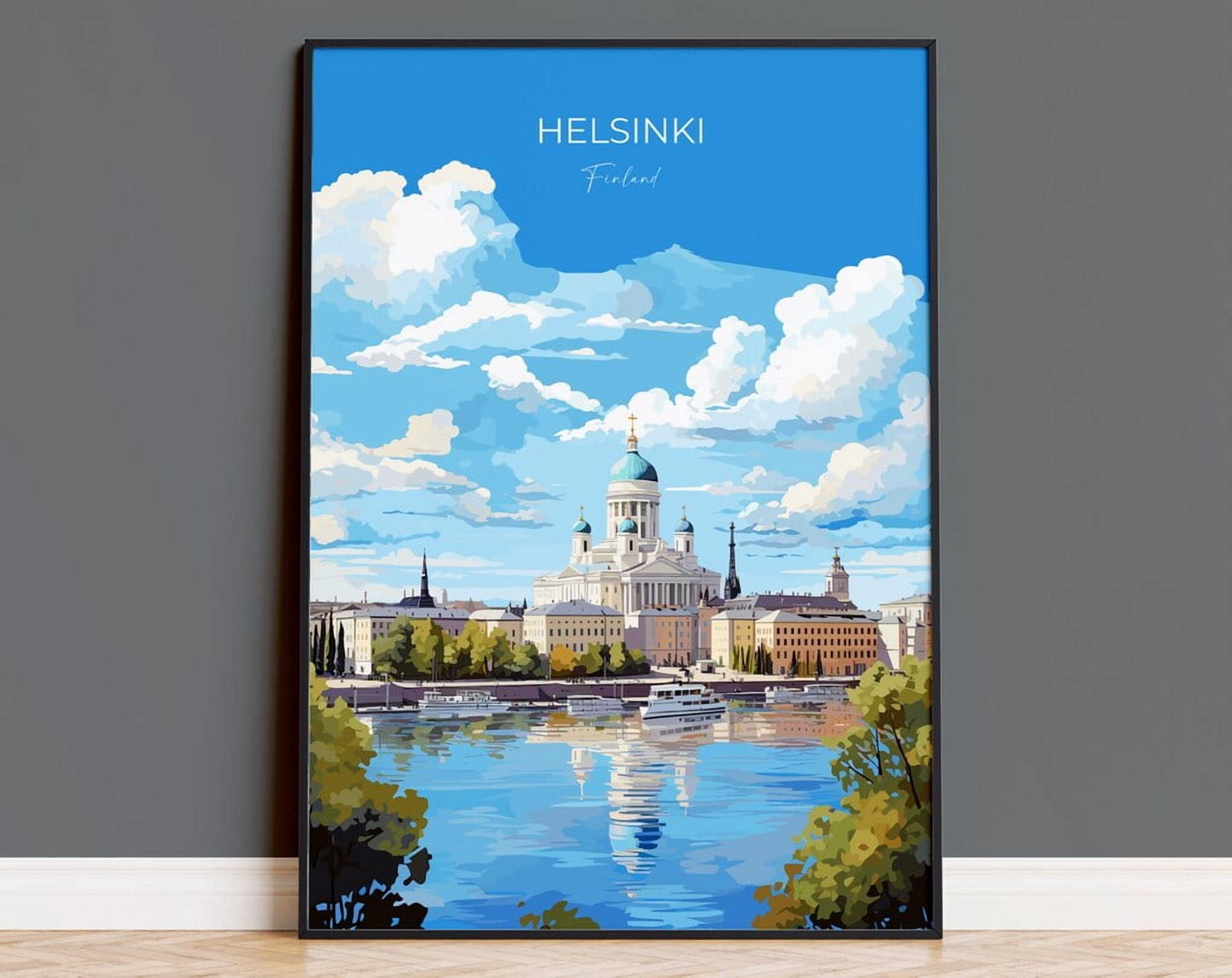 Miluva Helsinki Poster, Travel Print Of Helsinki, Finland, Helsinki Art ...