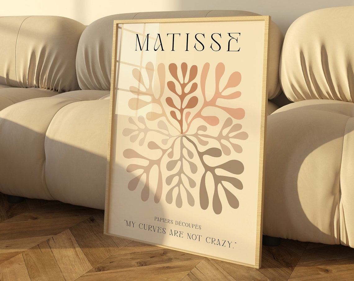 Miluva Henri Matisse Print, Beige Wall Art, Aesthetic Room Decor ...