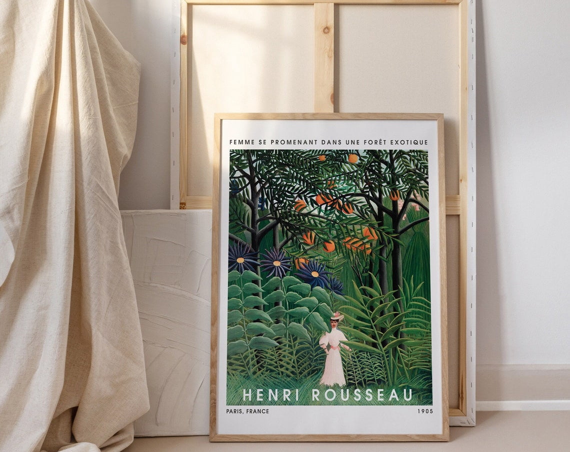 Miluva Henri Rousseau Botanical Exhibition Poster Poster Museum Poster ...