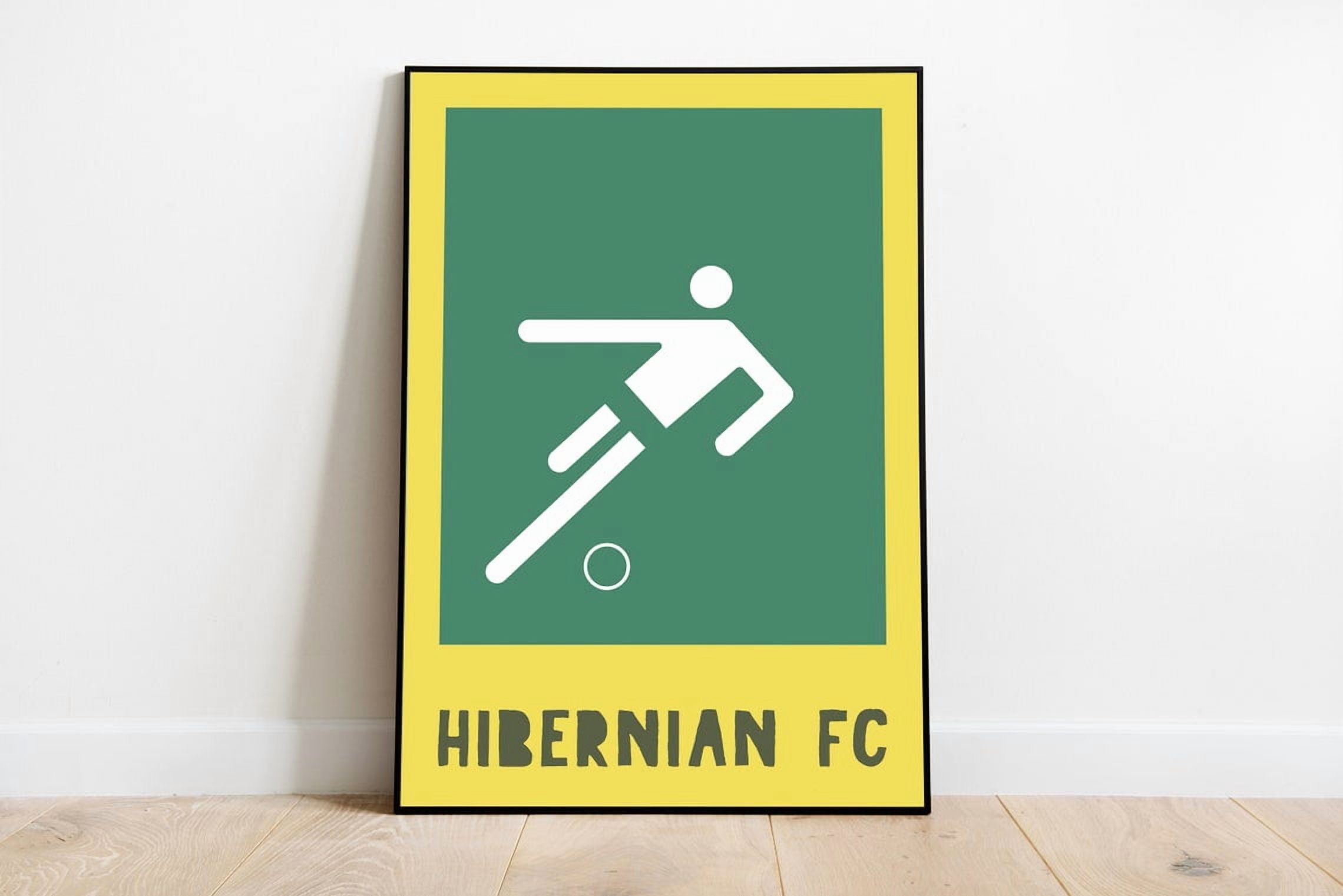Miluva Hibernian Football Fan Mid Century Modern Wall Art Edinburgh ...