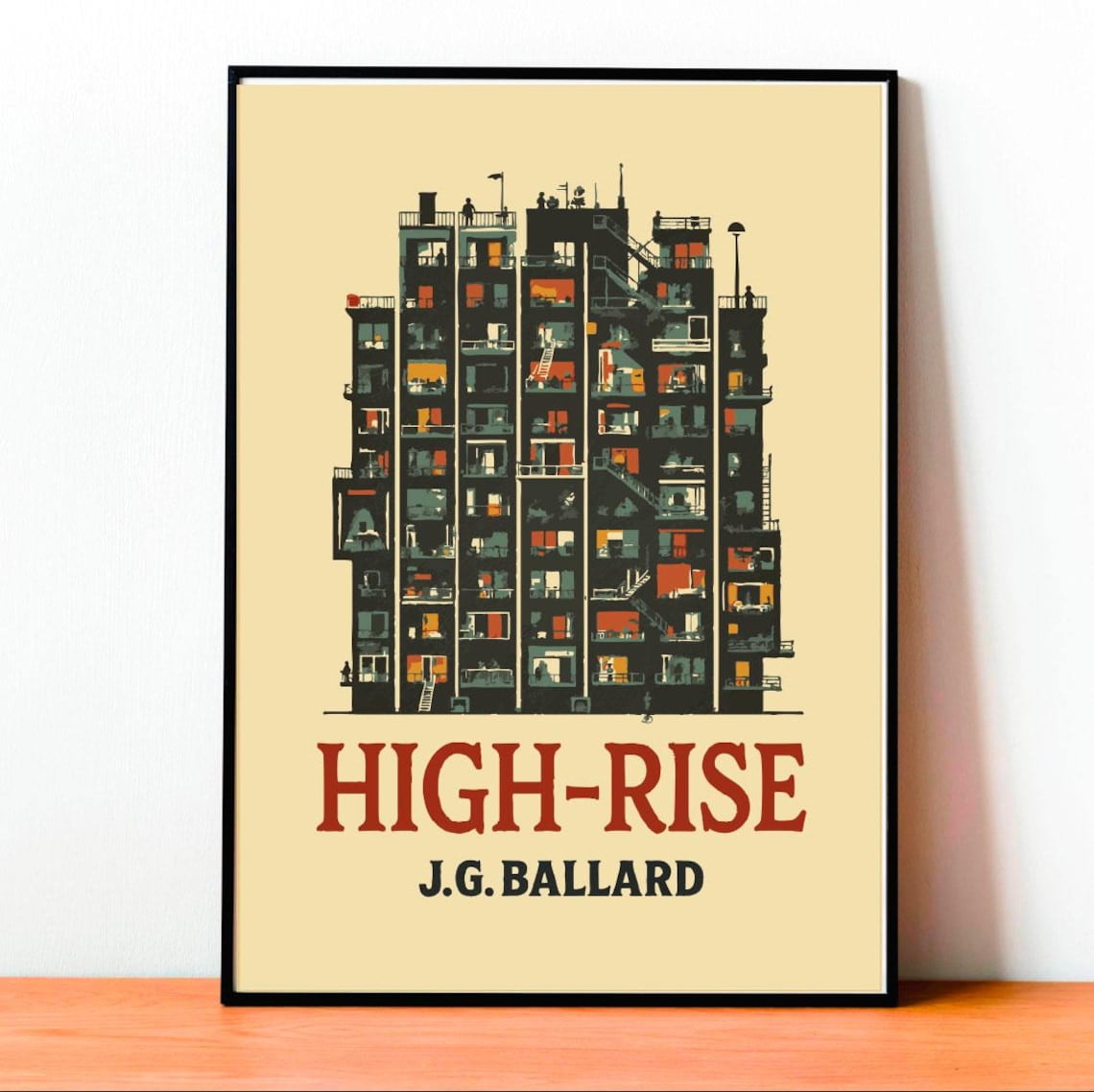 Miluva High-Rise Poster, J.G. Ballard Art, Dystopian Novel Print ...