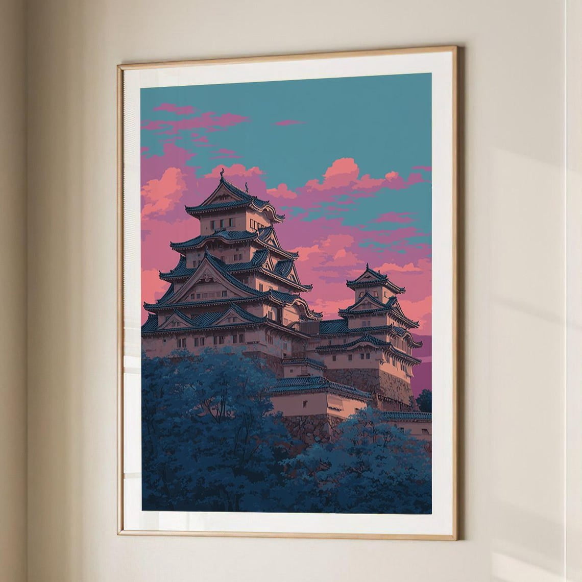 Miluva Himeji Castle Hyogo Japan Landscape Vacation Print Travel Art ...