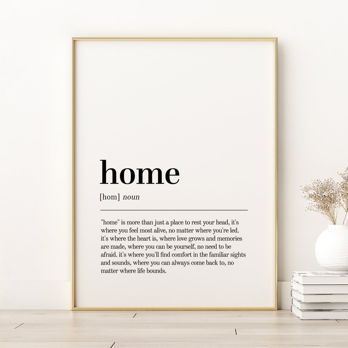 Miluva Home Definition Print, Home Printable Poster, Home Wall Art ...