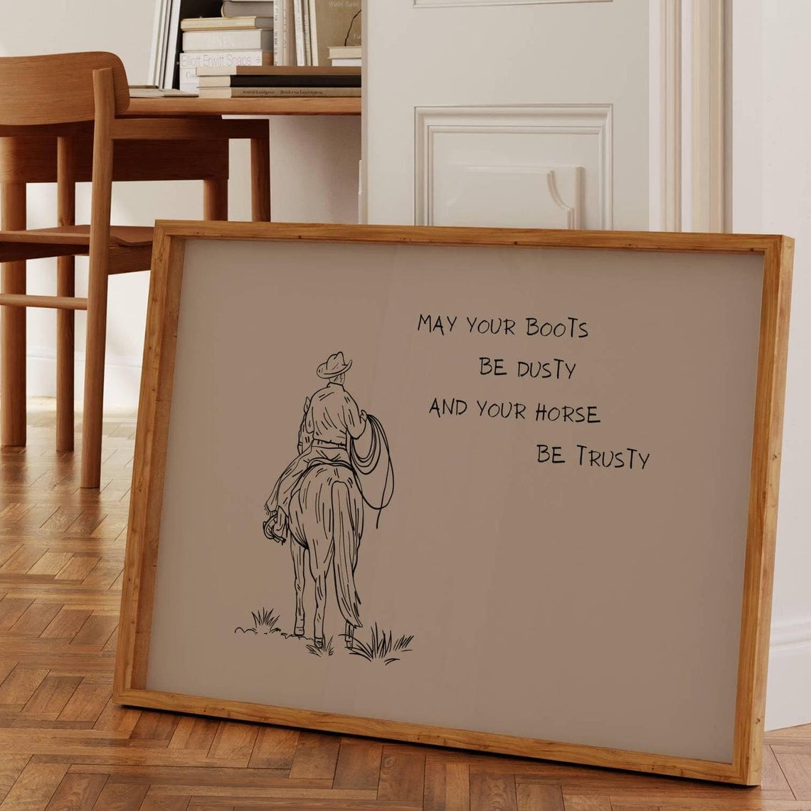 Miluva Horse Quote Poster, Minimalist Western Wall Art, Modern ...