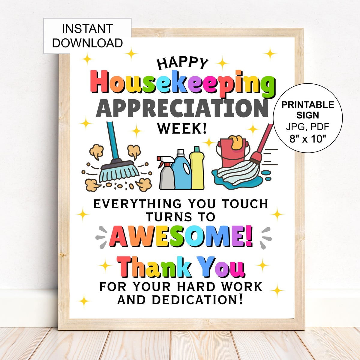 Miluva Housekeeping Week Sign Printable / Housekeeping Service Week ...