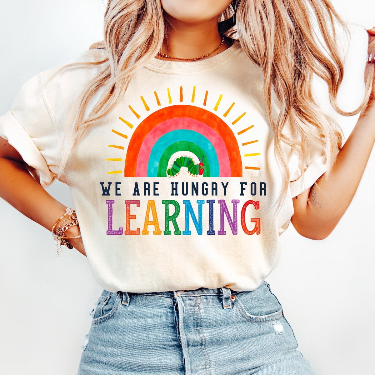 Miluva We Are Hungry For Learning Shirt, Back To School Gift, 1St Day Of School, Teacher Shirt ...