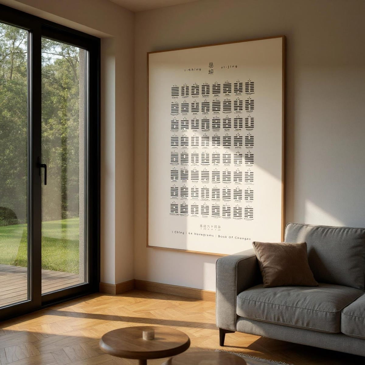 Miluva I Ching 64 Hexagrams Chart Poster, Ancient Chinese Divination ...