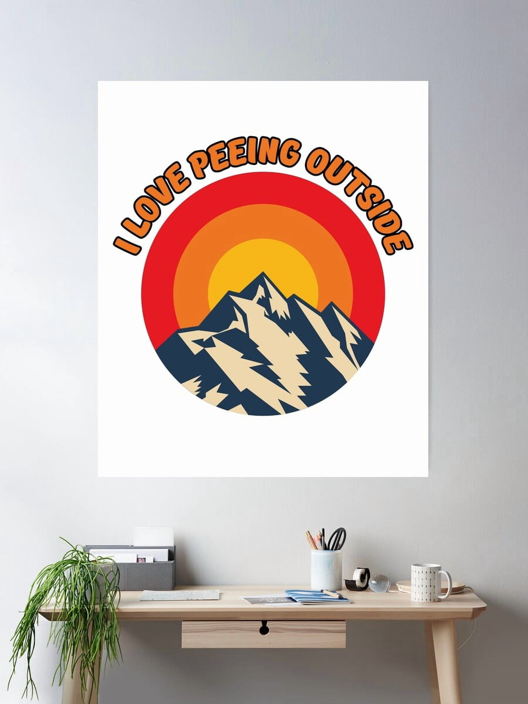 Miluva I Love Peeing Outside Water Bottle Laptop Cooler Sticker Car ...