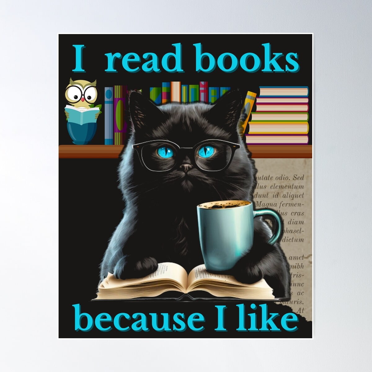 Miluva I Read Books Because I Like Poster Wall Art, Modern Wall Decor ...