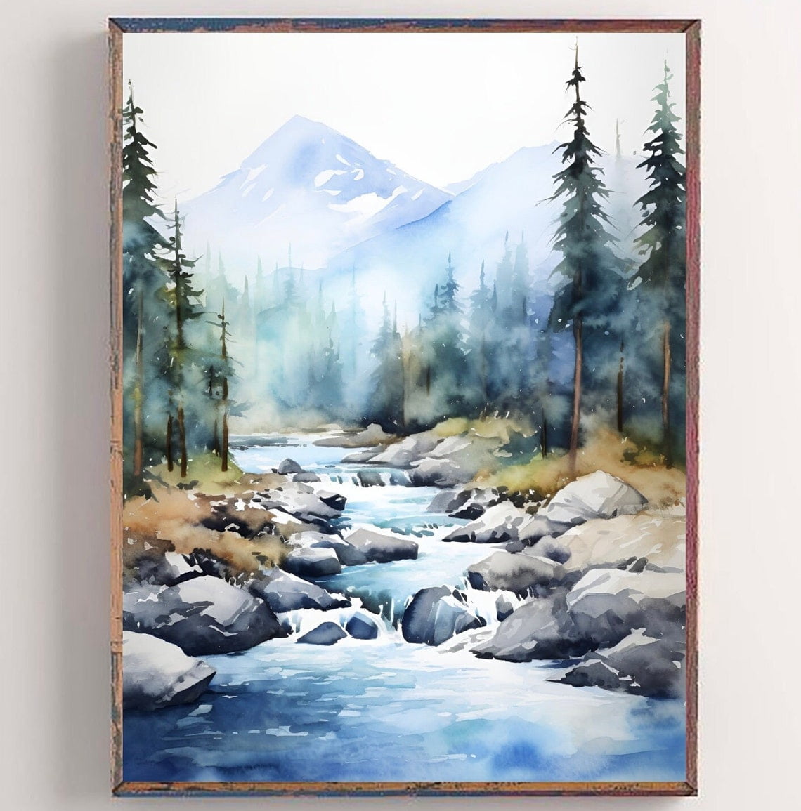 Miluva Idaho Snake River Landscape Rocky Mountains Art Print Forest ...