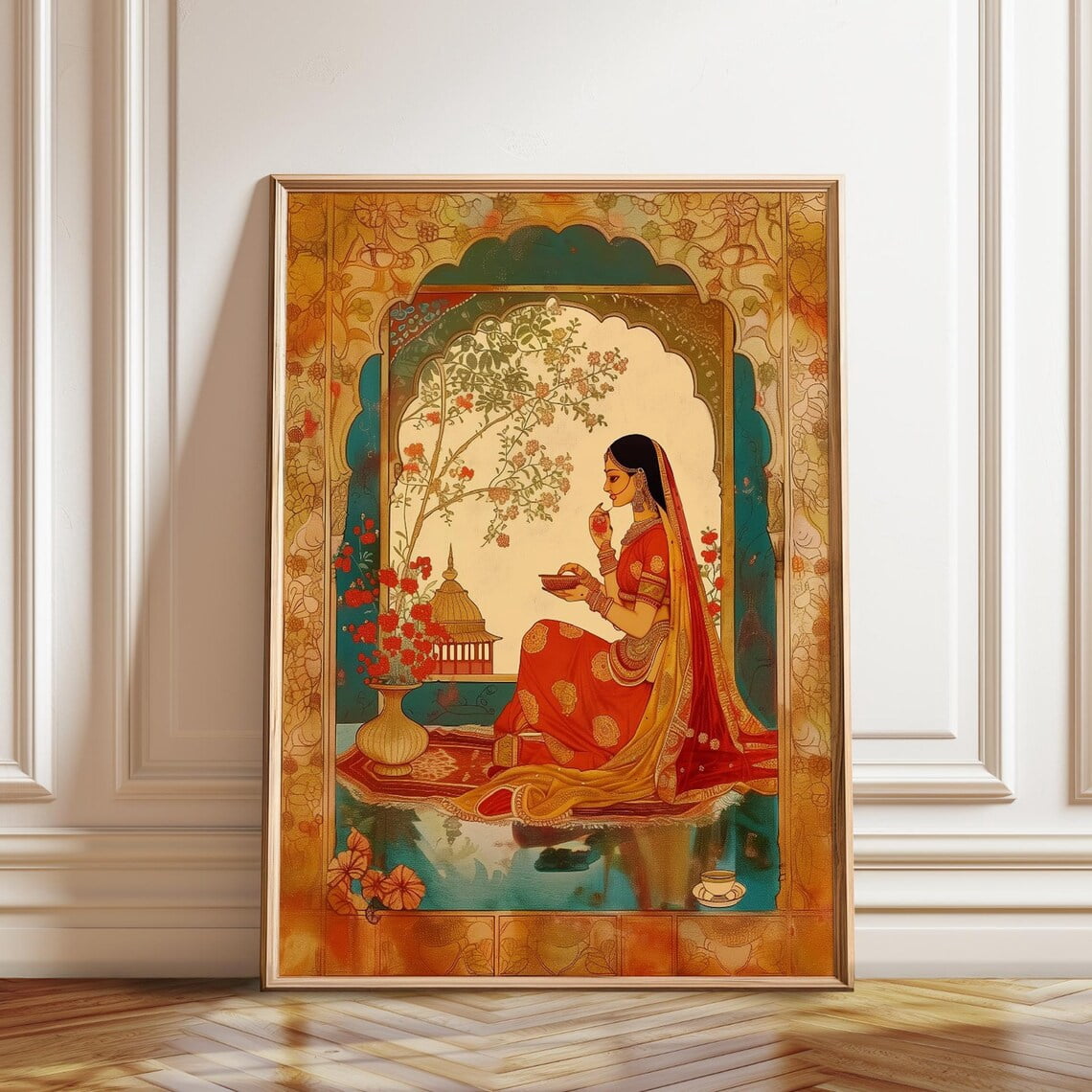 Miluva Indian Woman Art Print - Traditional Pichwai Art Cultural Poster ...
