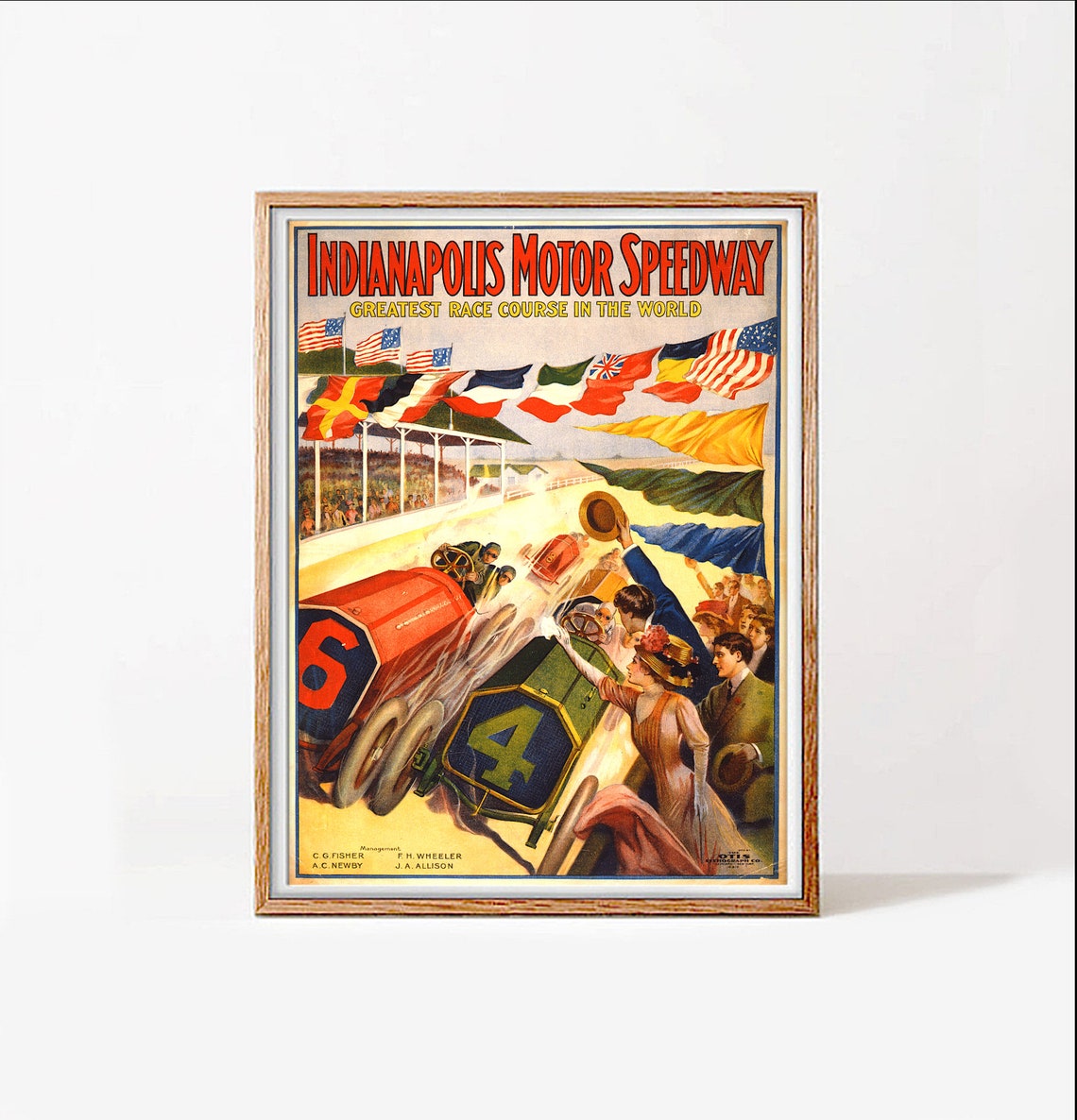 Miluva Indianapolis Motor Speedway, 1909 Ad Poster, Hq File ...