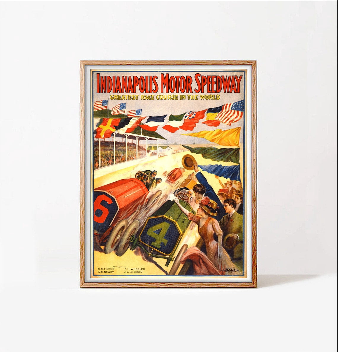 Miluva Indianapolis Motor Speedway, 1909 Ad Poster, Hq File ...