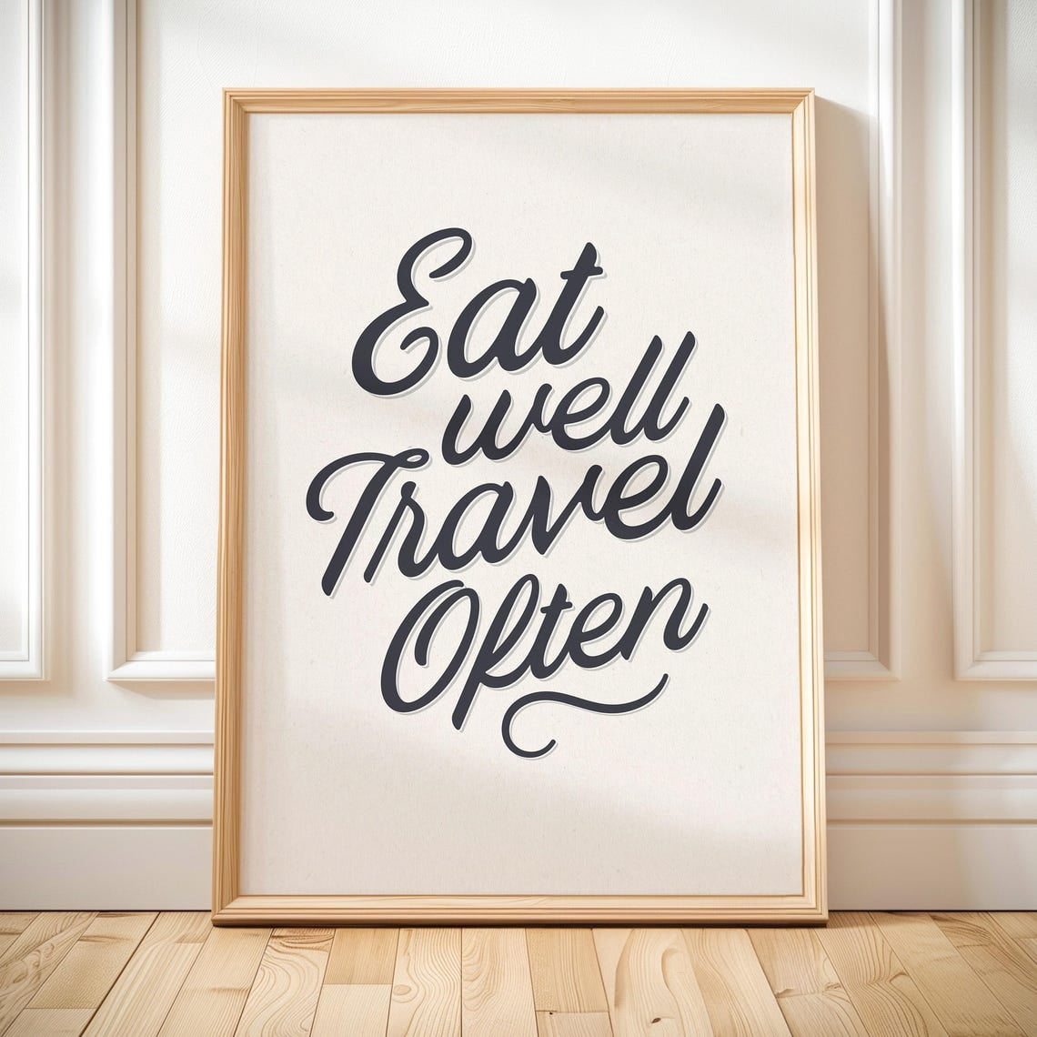 Miluva Inspirational Kitchen Wall Art Quote Eat Well Travel Often ...