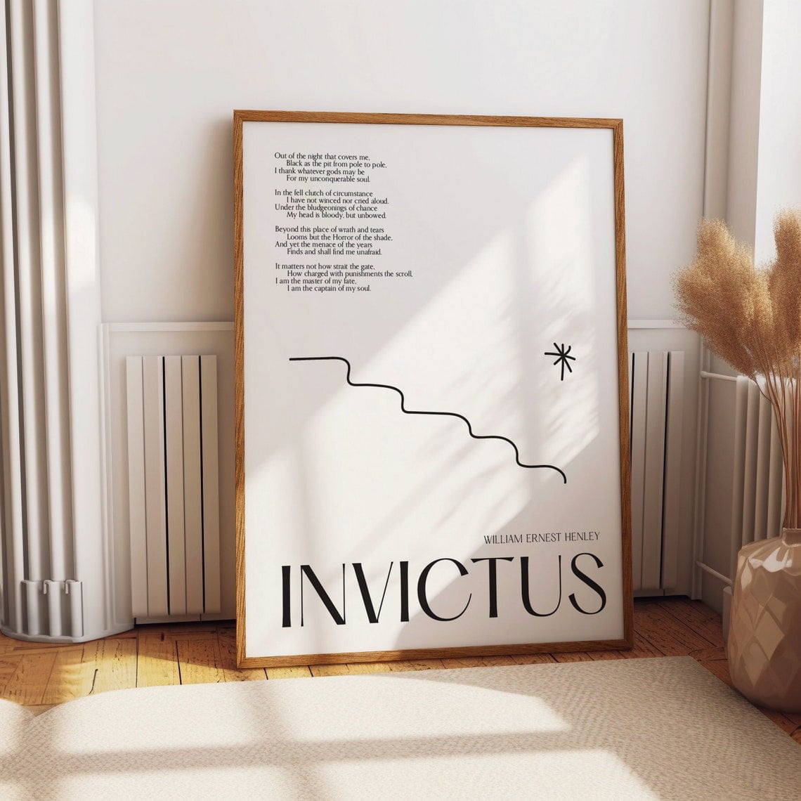 Miluva Invictus Poem By William Ernest Henley Wall Poster ...