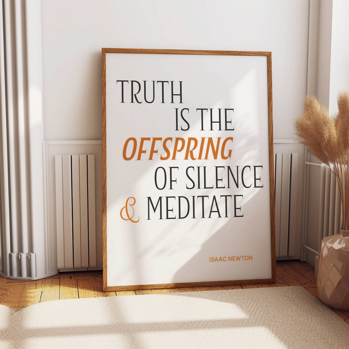 Miluva Isaac Newton Quote Wall Poster: Truth In Silence - Inspirational ...