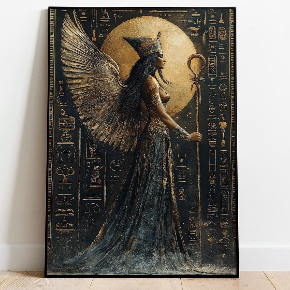 Miluva Isis Poster Art Nouveau Print, Egyptian Goddess Of Magic And ...