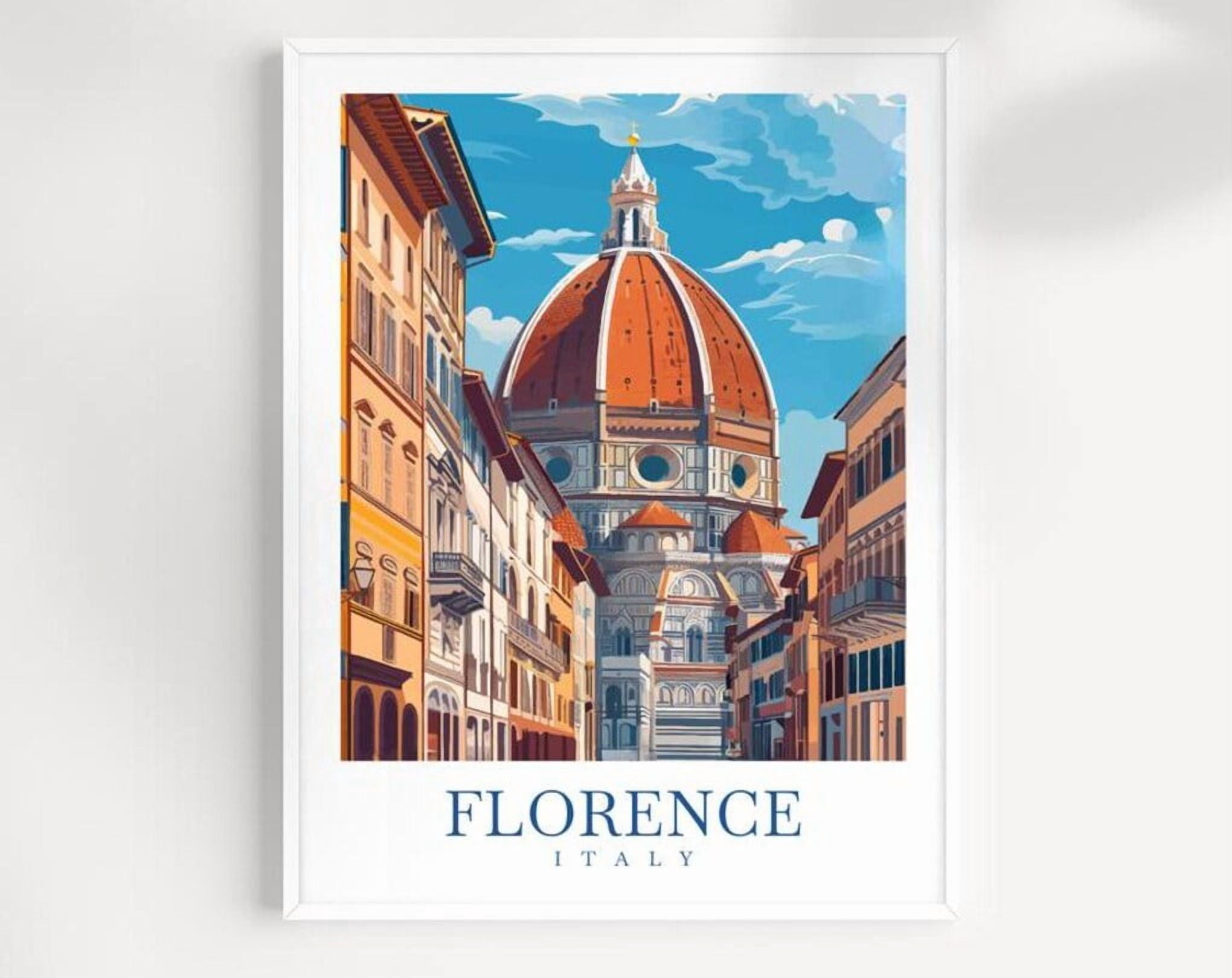 Miluva Italy Travel Print Wall Art Florence Italy Wall Hanging Home ...