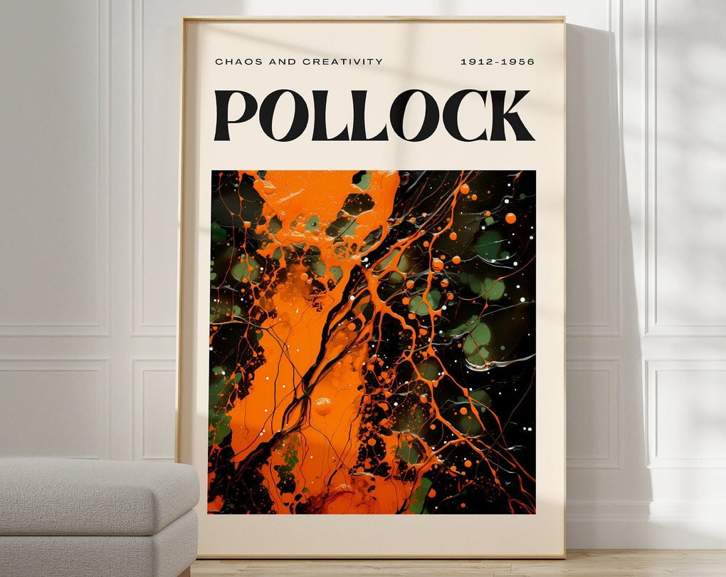 Miluva Jackson Pollock Poster - Trendy Wall Art, Modern Colorful Wall ...