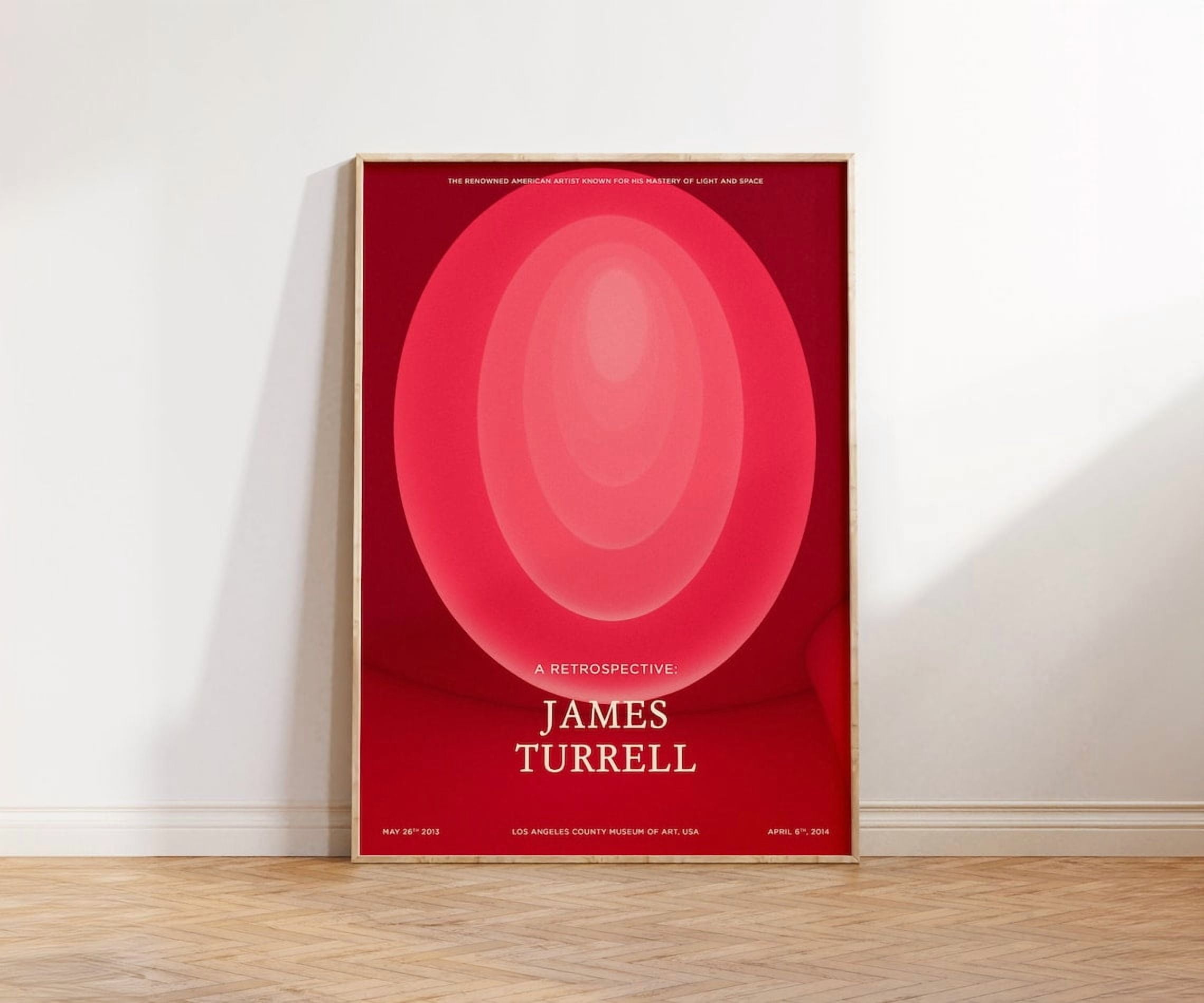 Miluva James Turrell Print - Red Light Poster - Contemporary Modern ...
