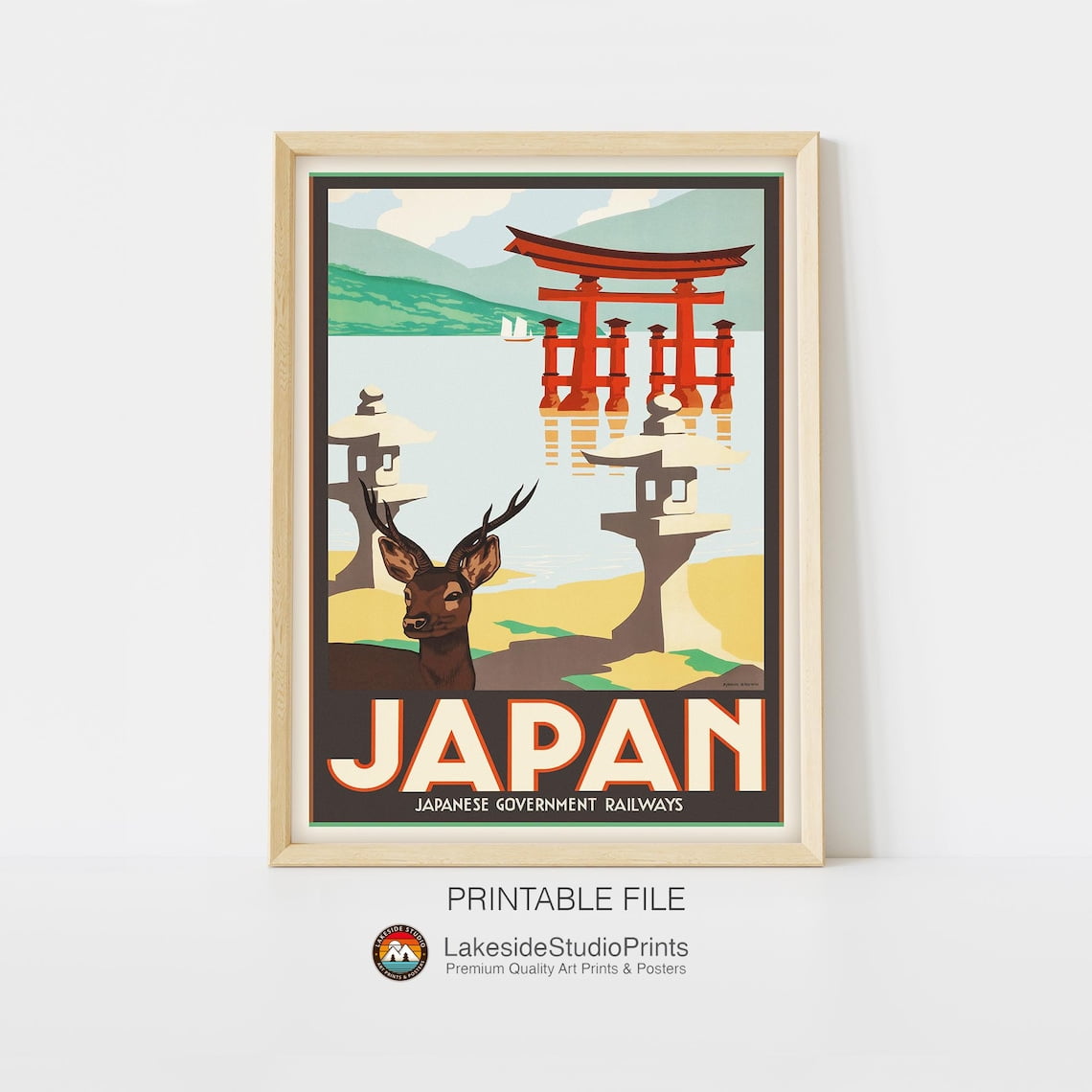 Miluva Japan Vintage Travel Poster Jpg File Printable Digital Art Decor ...