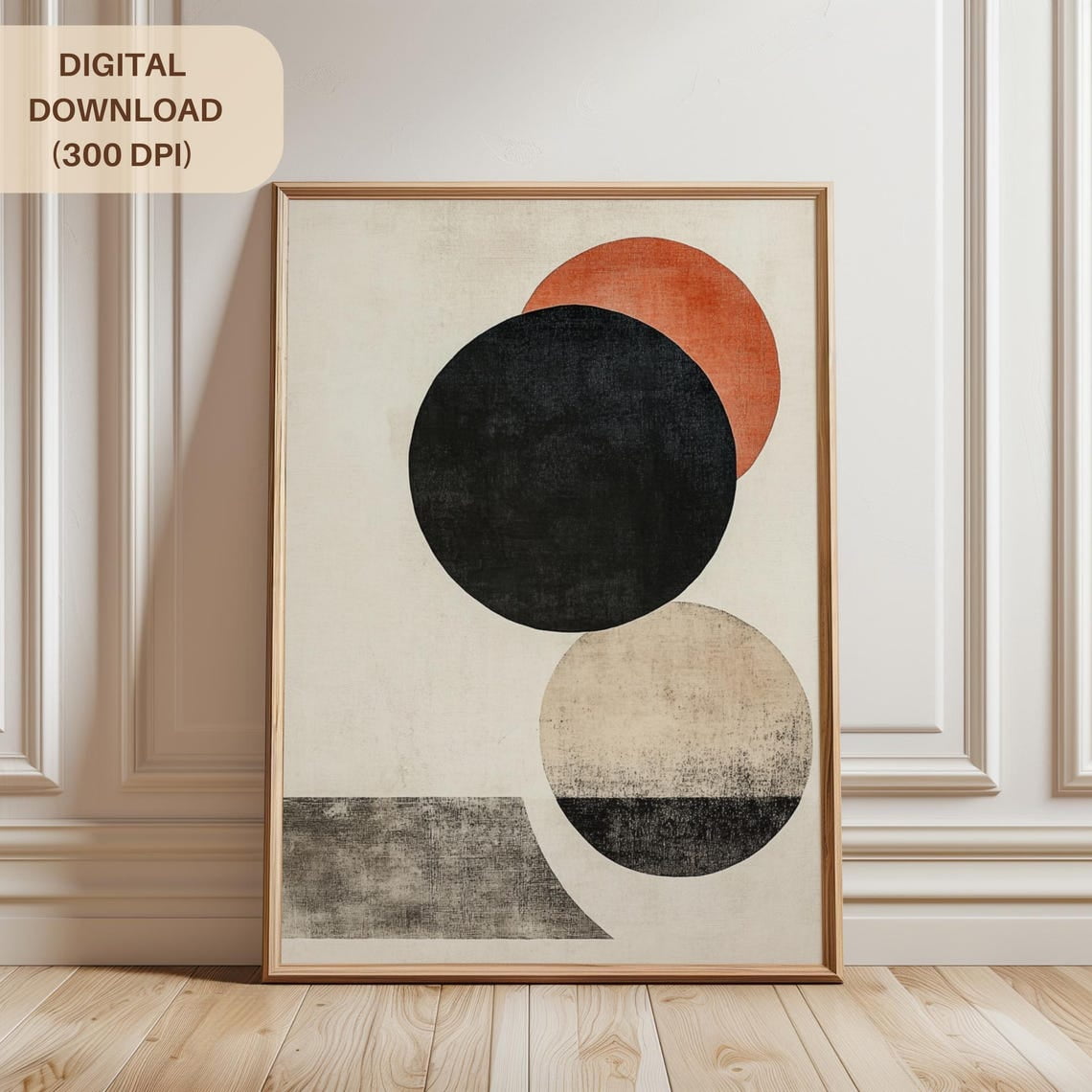 Miluva Japandi Abstract Gallery Wall Art, Neutral Minimalist Geometric Prints, Terracotta Print ...