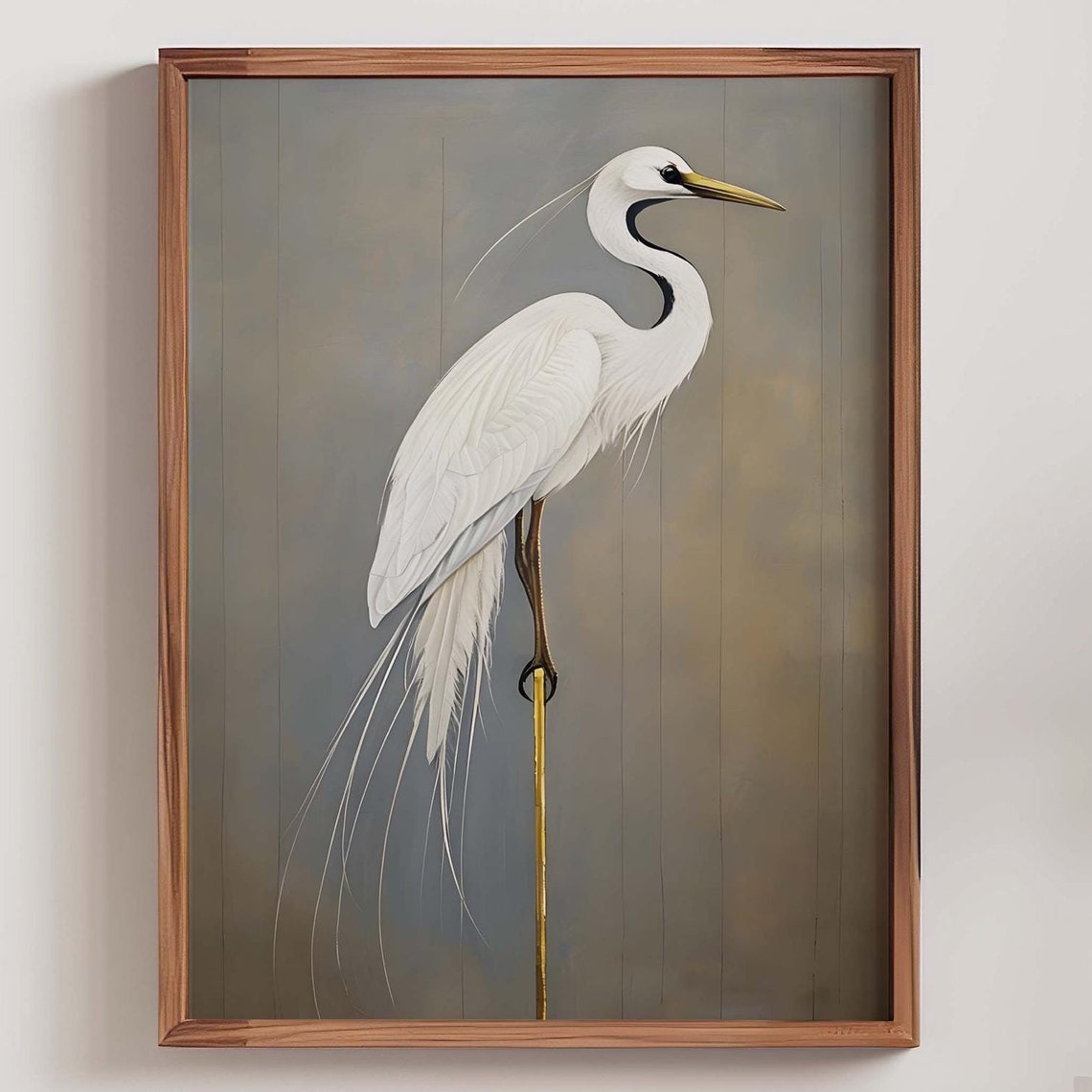 Miluva Japanese Crane Print, Japandi Wall Art, Wabi Sabi Wall Art ...