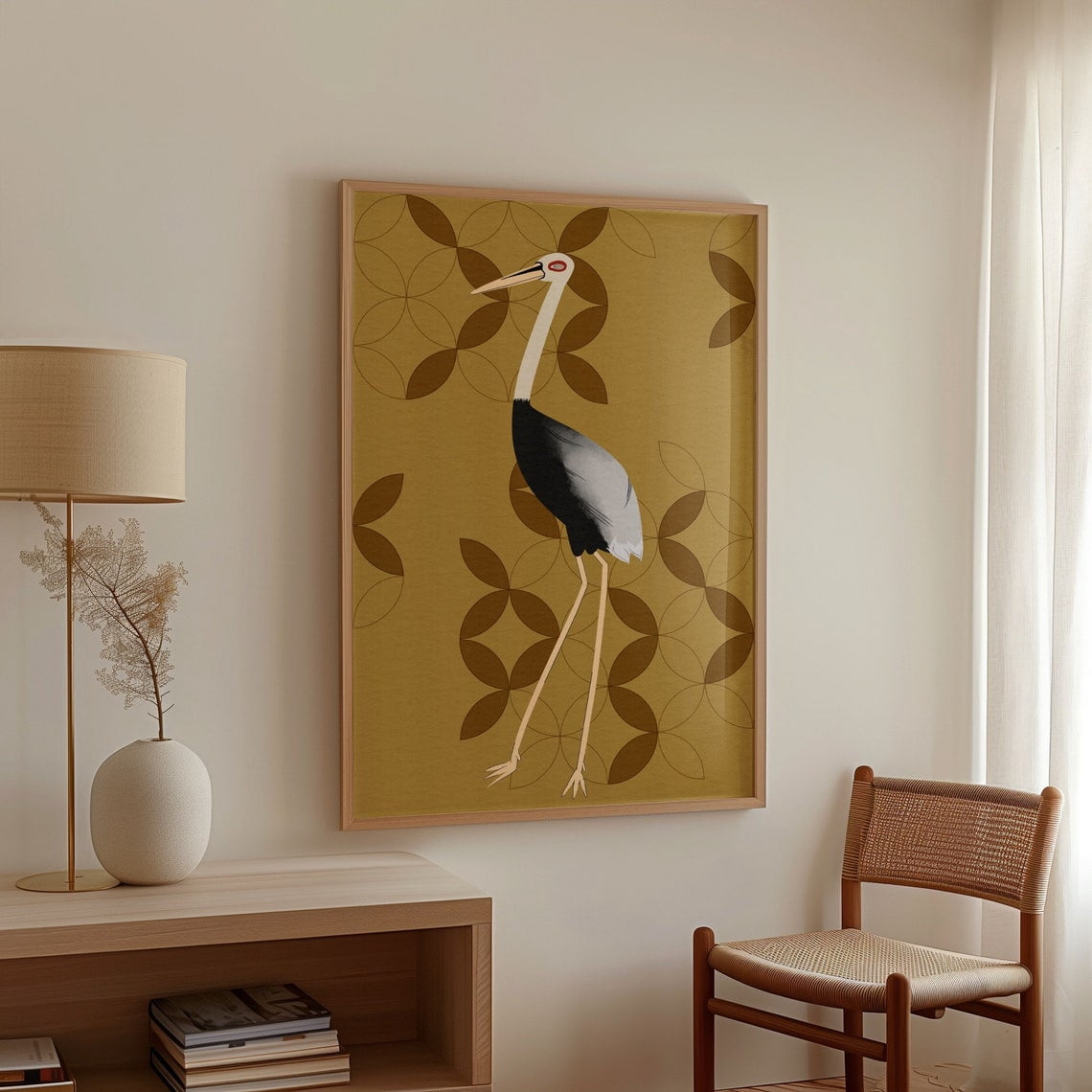 Miluva Japanese Cranes Print, Asian Wall Art, Crane Art Print, Crane ...