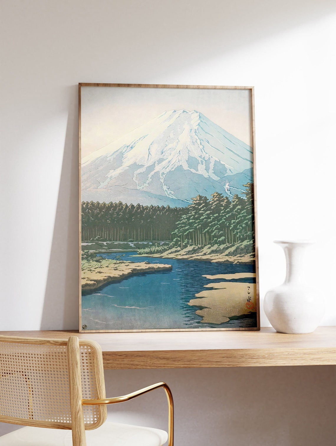 Miluva Japanese Poster, Hasui Kawase, Mountain Range, Travel Wall Art ...