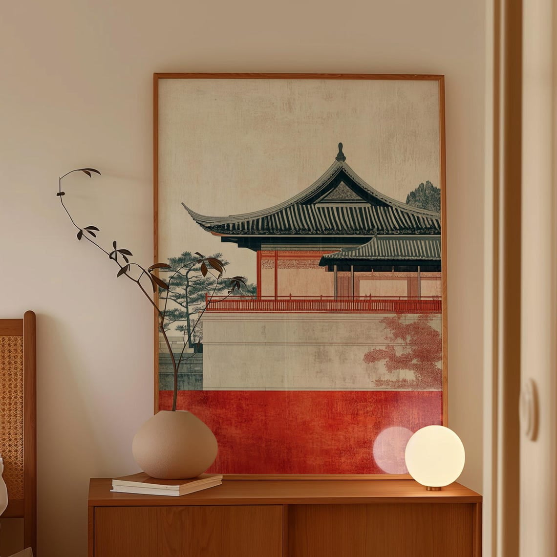 Miluva Japanese Temple Japandi Gallery Wall, Wabi Sabi Pagoda Print ...
