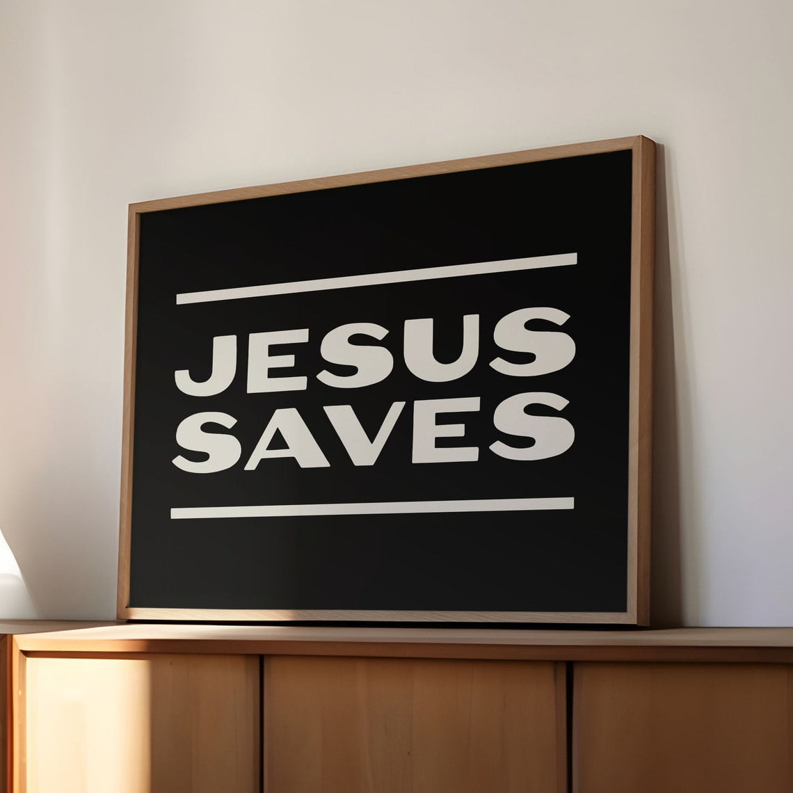 Miluva Jesus Saves Poster Art Print Christian Decor Wall Vintage Style ...