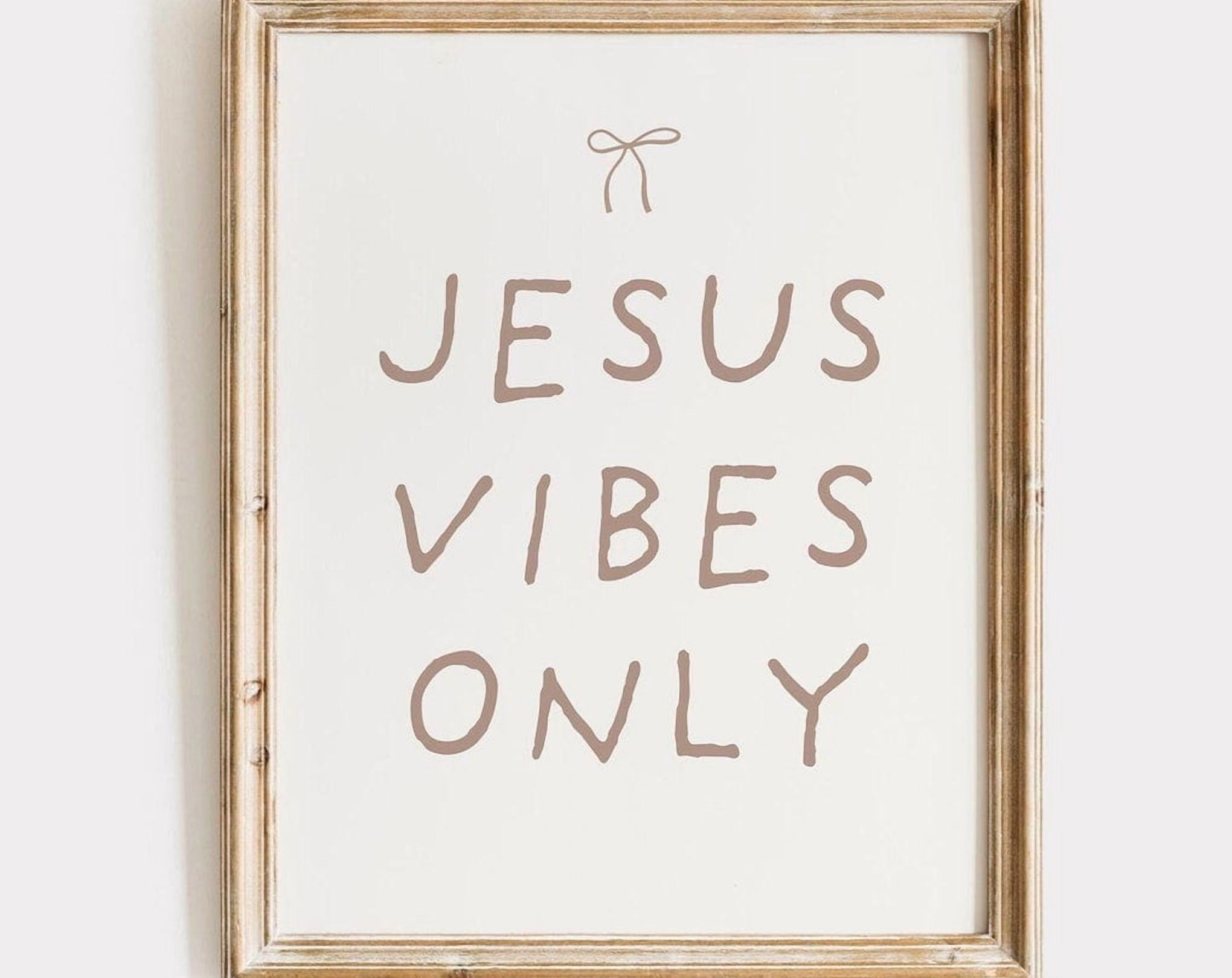 Miluva Jesus Vibes Only Christian Wall Art Downloadable Prints Coquette ...