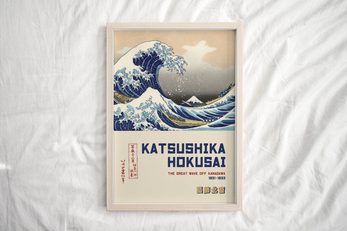 Miluva Katsushika Hokusai Print, The Great Wave Of Kanagawa, Living ...