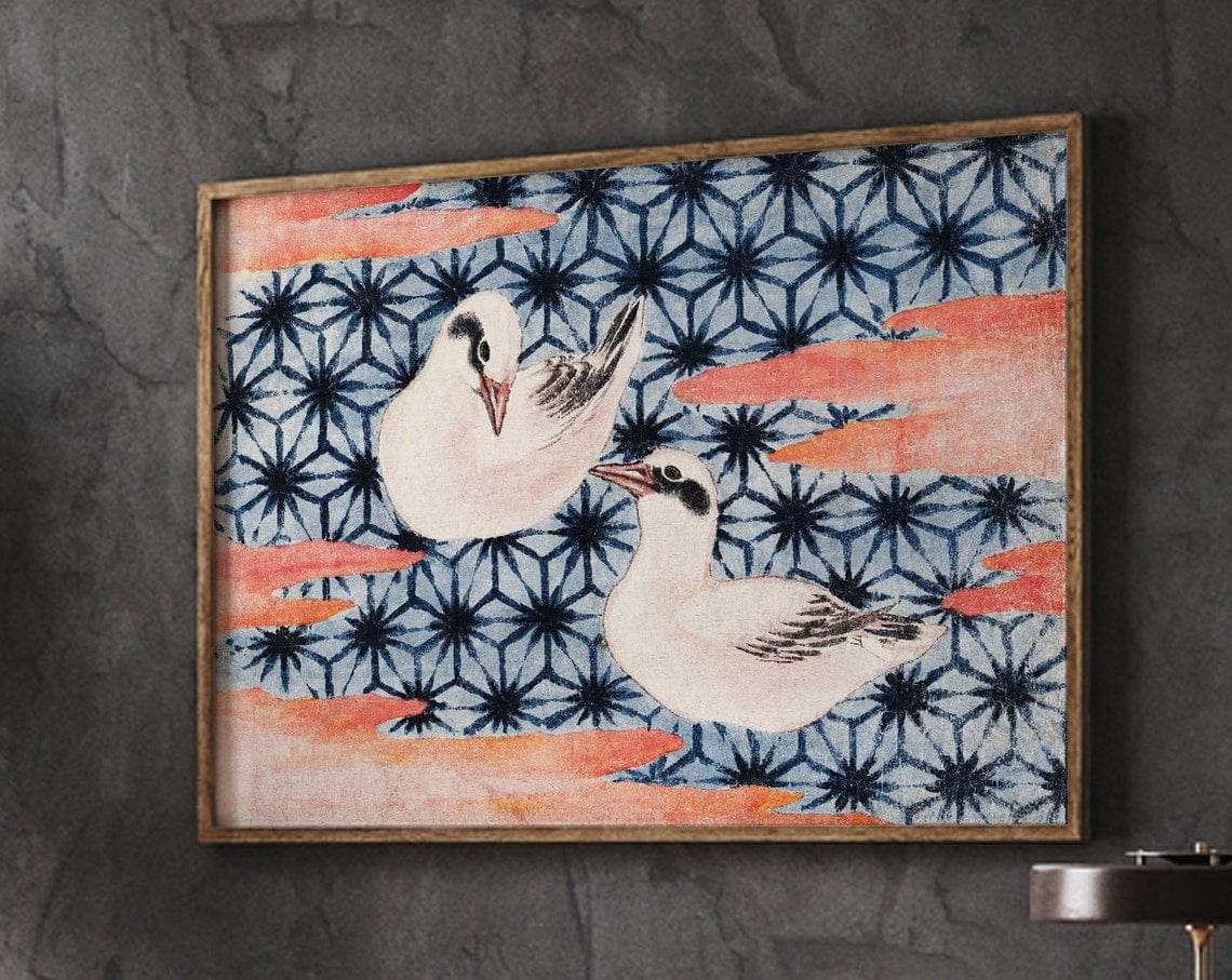 Miluva Katsushika Hokusai S Birds, Vintage Japanese Woodblock Prints ...