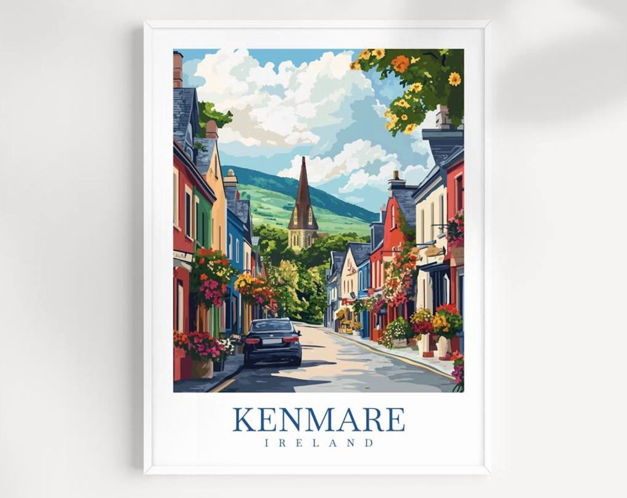 Miluva Kenmare Ireland Travel Print Original Illustration, Irish Town ...