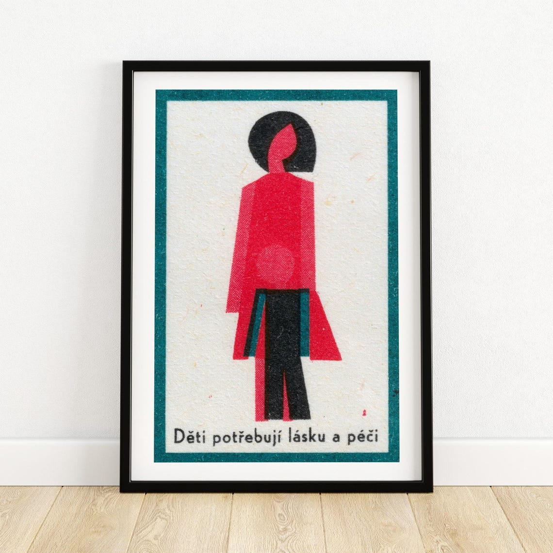Miluva Kids Need Love And Care - Matchbox Print - Czech Wall Art ...