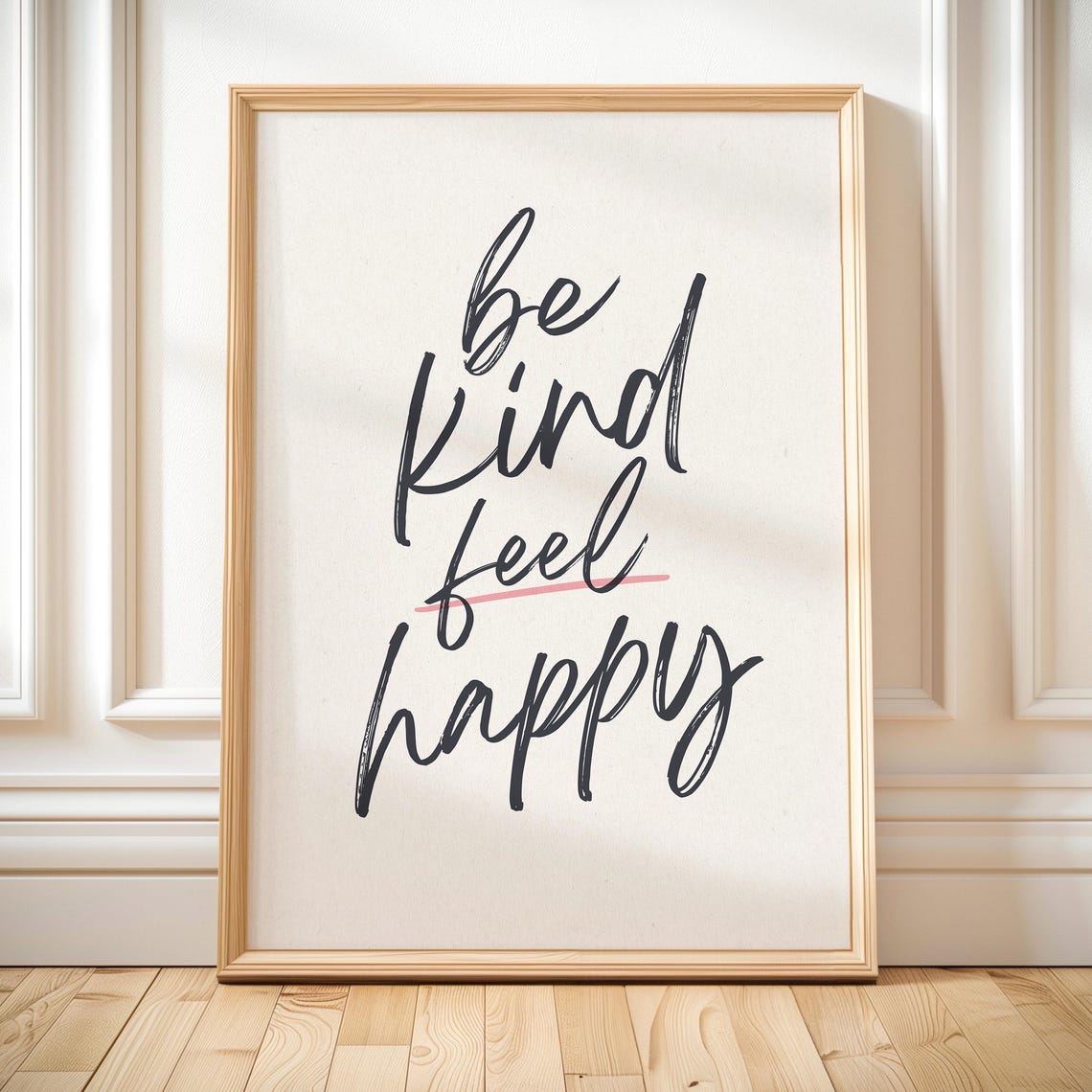 Miluva Be Kind Feel Happy Art Print Uplifting Affirmation Positive ...